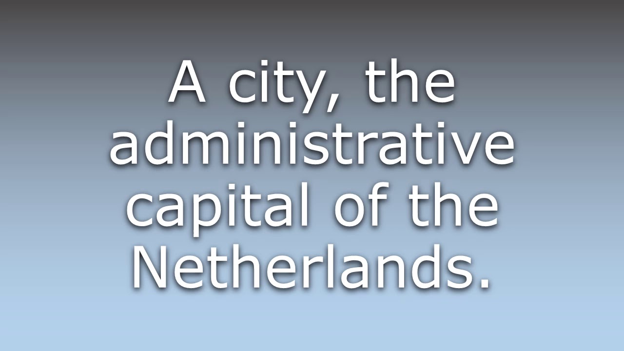 What does The Hague mean? - YouTube