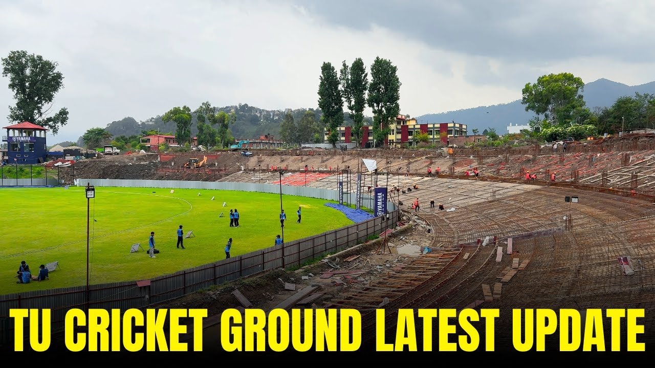 What's New at TU Cricket Ground? || Parapet & Floodlight Construction ...