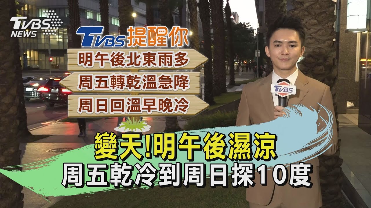 TVBS氣象站20231115變天!明午後濕涼 周五乾冷到周日探10度｜TVBS新聞 @TVBSNEWS01│TVBS新聞網