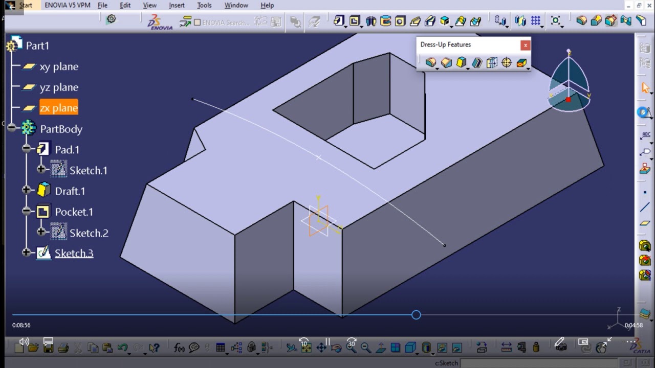 How to create 3D part surface from 3D part solid model using CATIA ...