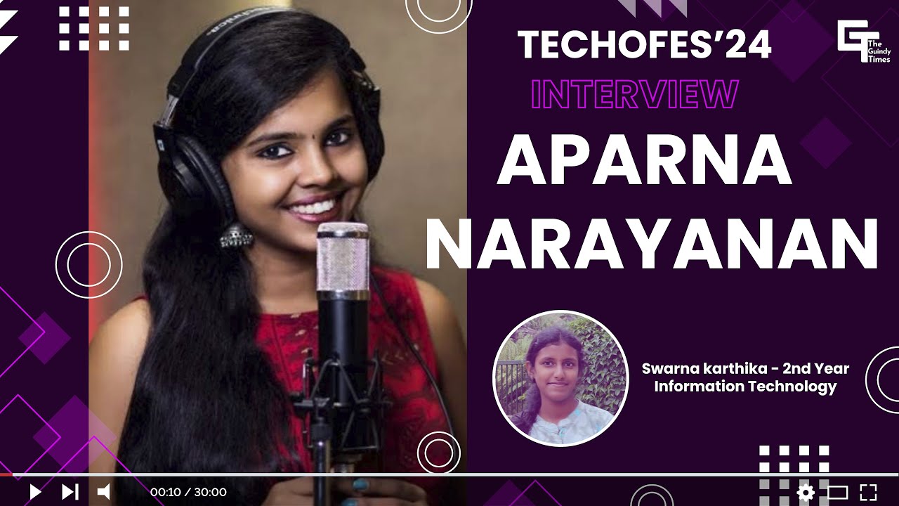Techofes'24 Interview | Aparna Narayanan | Playback singer #music - YouTube