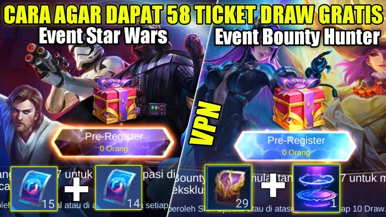 LOGIN SEKARANG!! CARA AGAR DAPAT 58 TICKET GRATIS EVENT STAR WARS ...