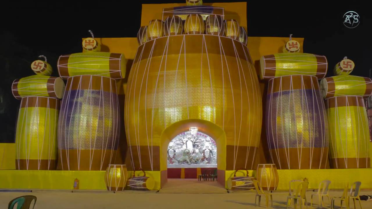 Amar para amar pujo (Durga pujo pandle making in timelapse & hyperlapse ...