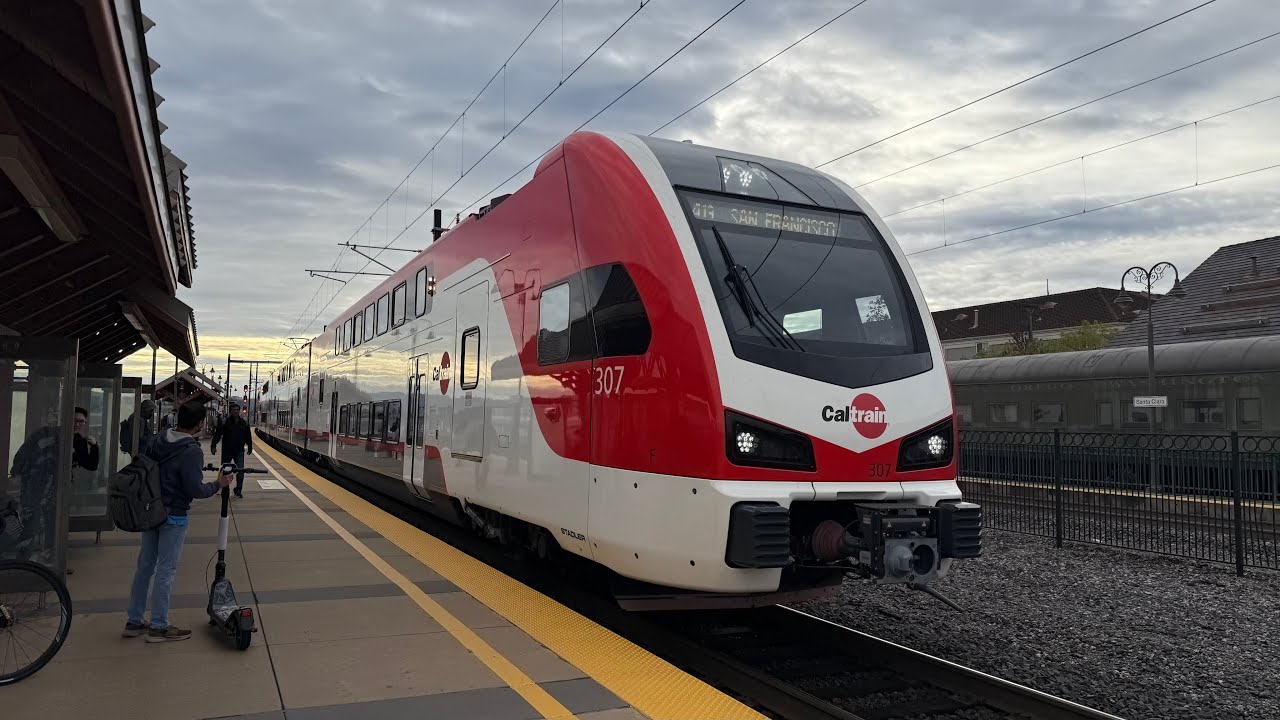 Caltrain Electric Train Ride: Limited 413 (S. Clara to Calif. Ave ...