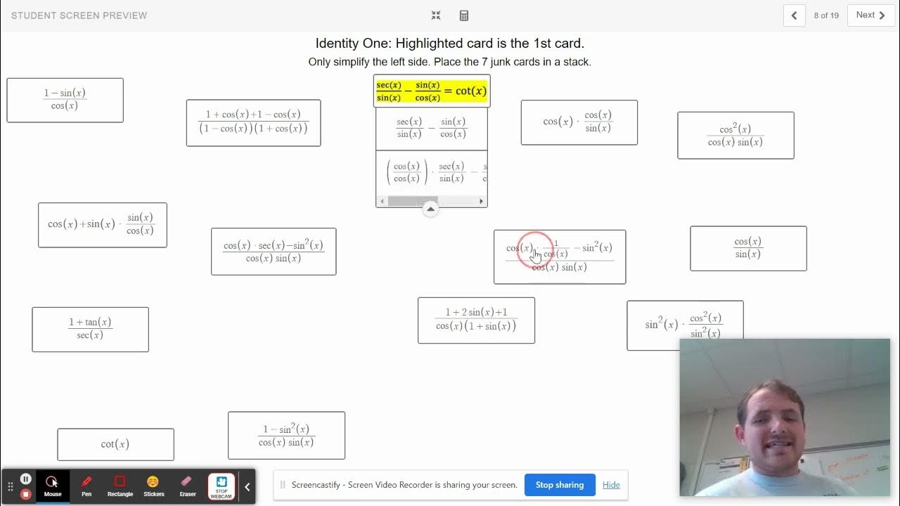 Trig Identities Card Sort 3 - YouTube