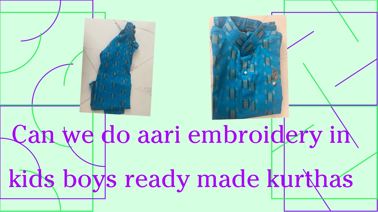 Can we do aari work in kids boys ready made kurthas ???? #vlogs # ...