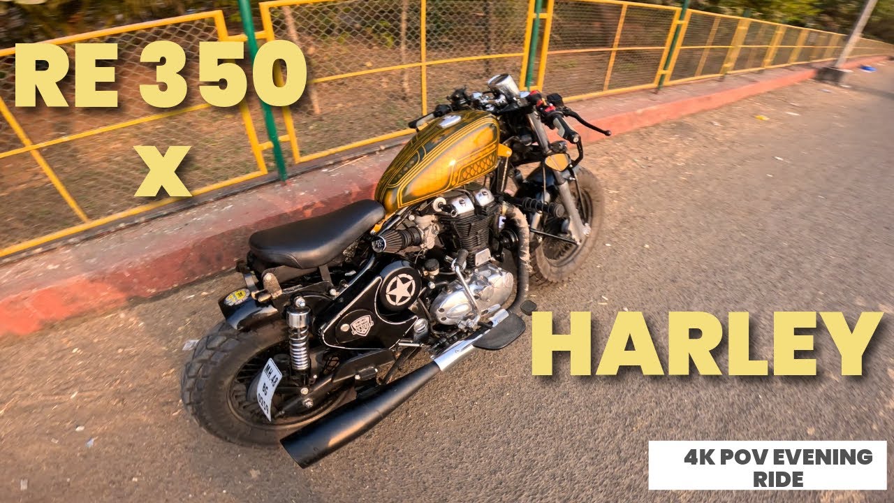 modified royal enfield 350 | x harley - YouTube