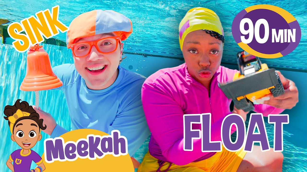 Blippi and Meekah's Play Sink or Float At The Water Park | Water Fun ...