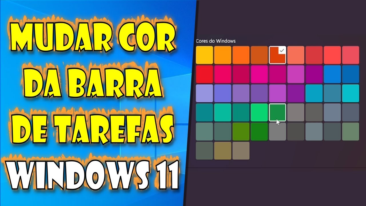 Como Mudar a Cor da Barra de Tarefas no Windows 11 - YouTube