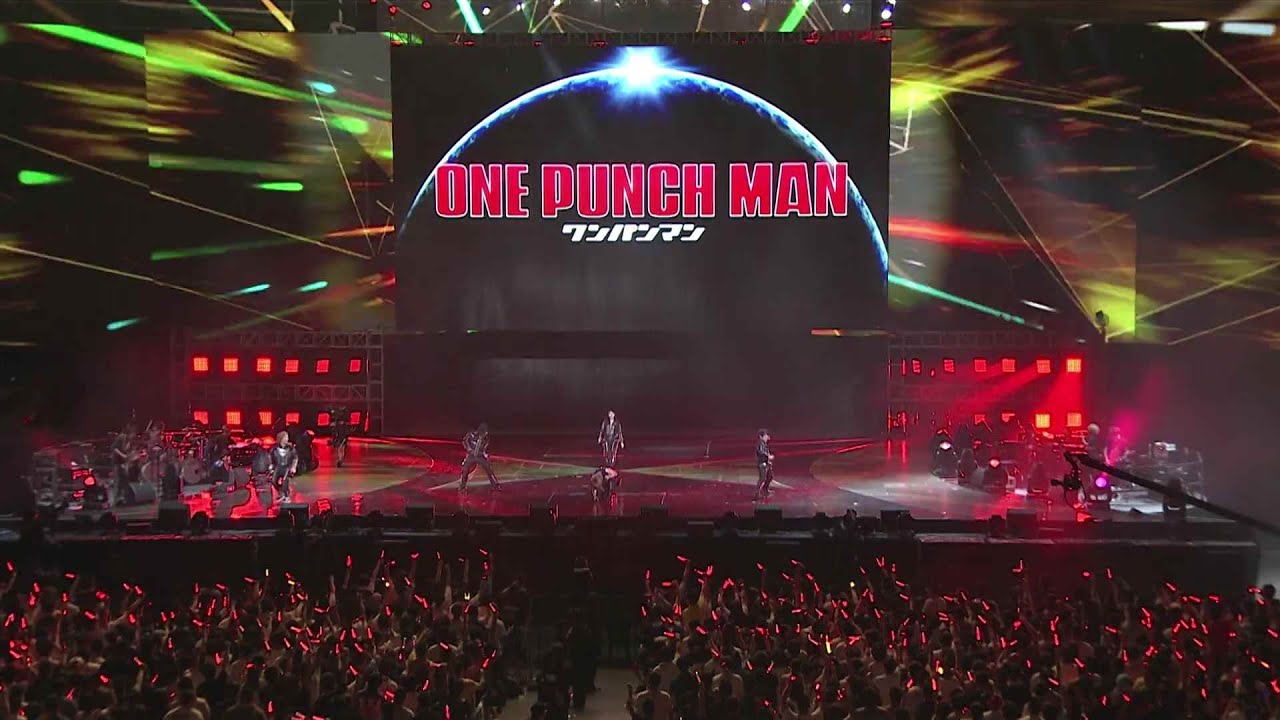 원펀맨 OP (JAM Project) LIVE ワンパンマン ONE PUNCH-MAN 오프닝 THE HERO!! 성난 주먹에 불을 붙여라 ~怒れる拳に火をつけろ~ - YouTube