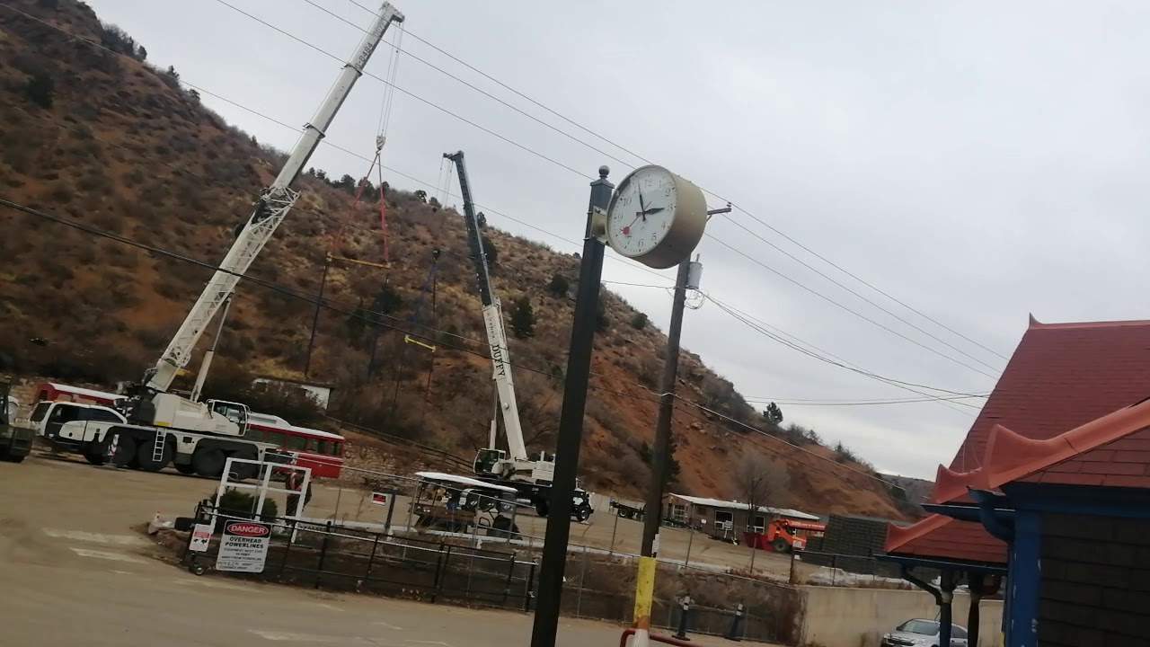 Cog Railway cars/Crane lift--EXCLUSIVE Video - YouTube