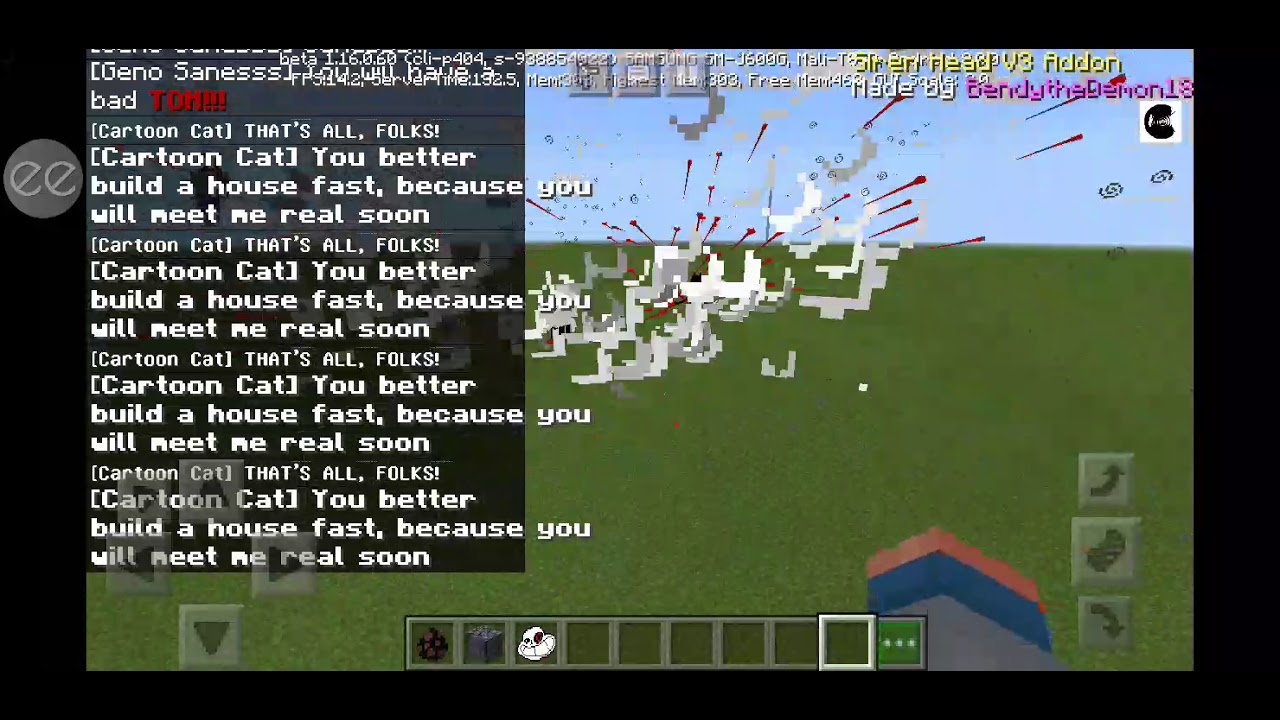 Cartoon cat v3 VS Geno saness - YouTube