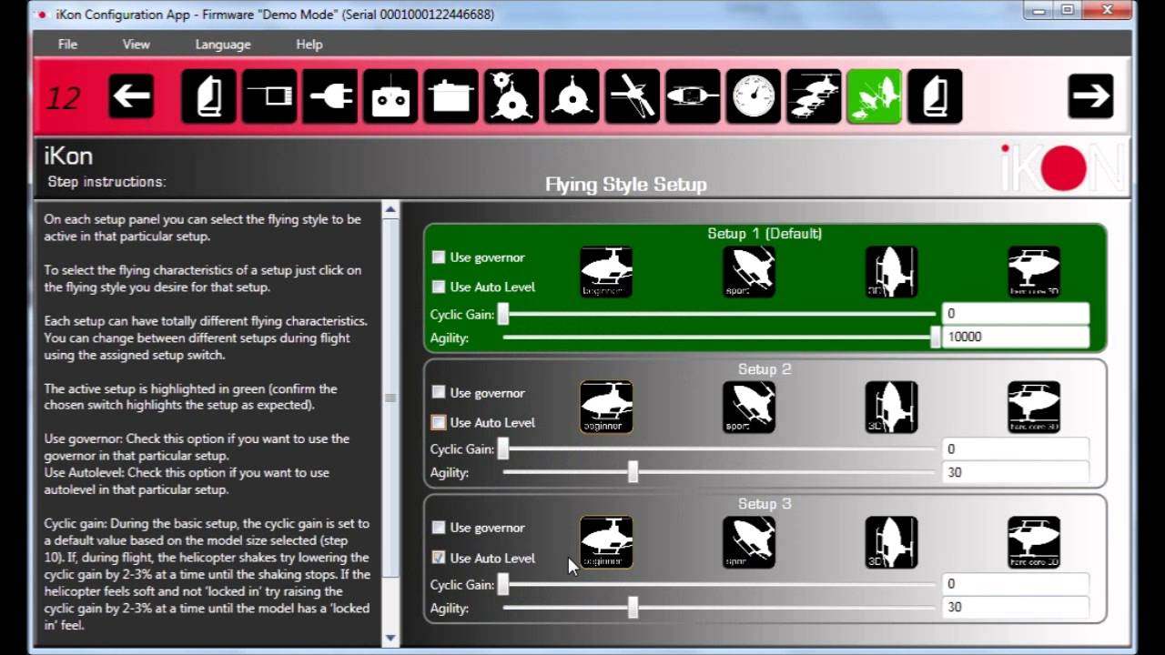 How to set up Self Leveling on iKon FBL Controller - YouTube