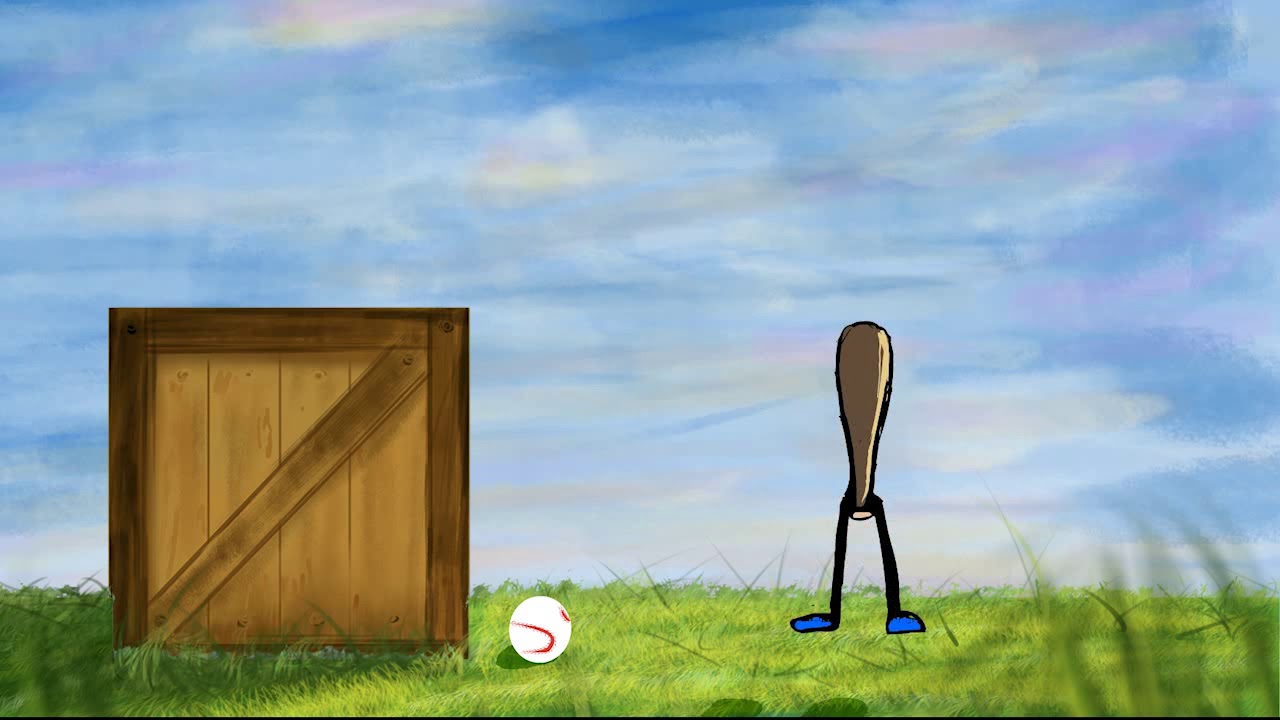 Bat vs Ball | Short animation video | funny 2D animation |Adobe Animate ...
