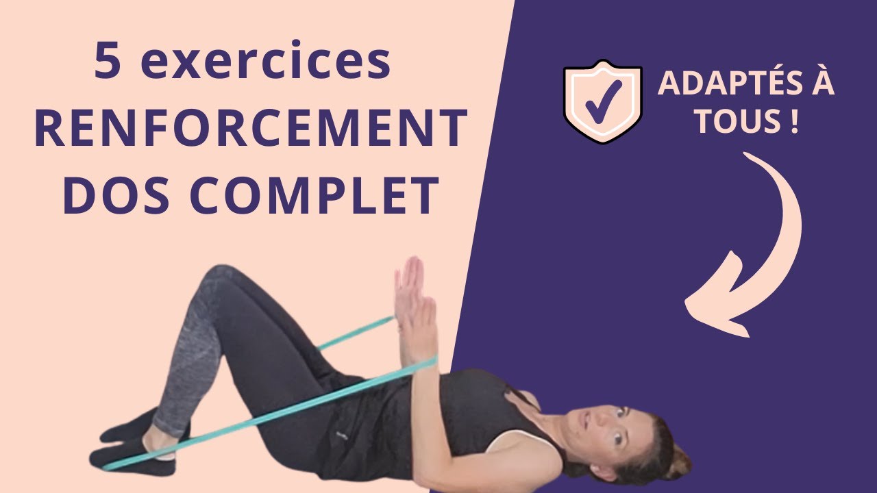 5 exercices de renforcement dos et nuque AVEC ÉLASTIQUE ! - YouTube