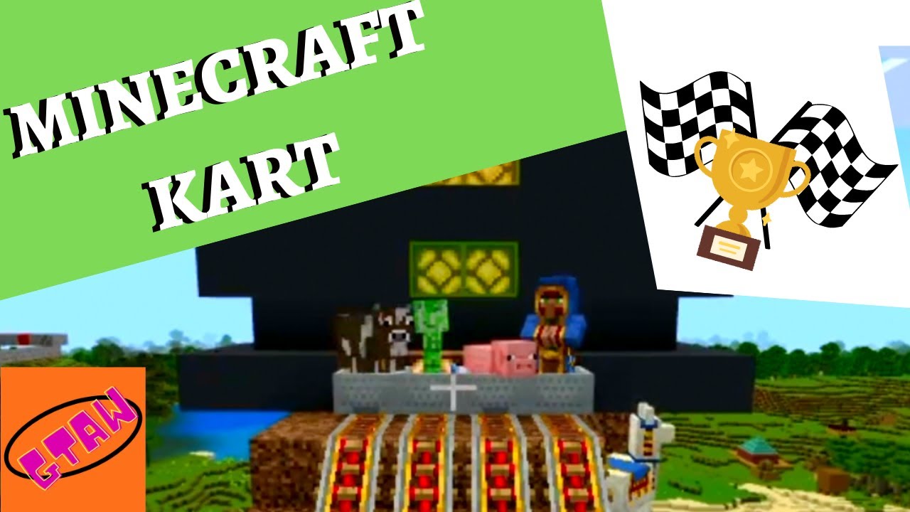 Minecraft Kart Racing (Minecraft Minecart Racing) #minecraft # ...