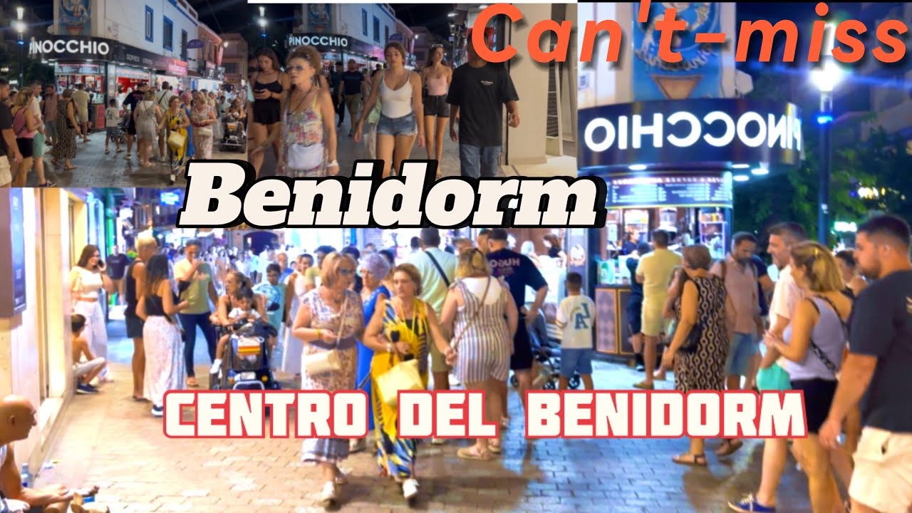 🌃 Night Time Walk in Benidorm City Center | Spain 2025 🇪🇸 - YouTube