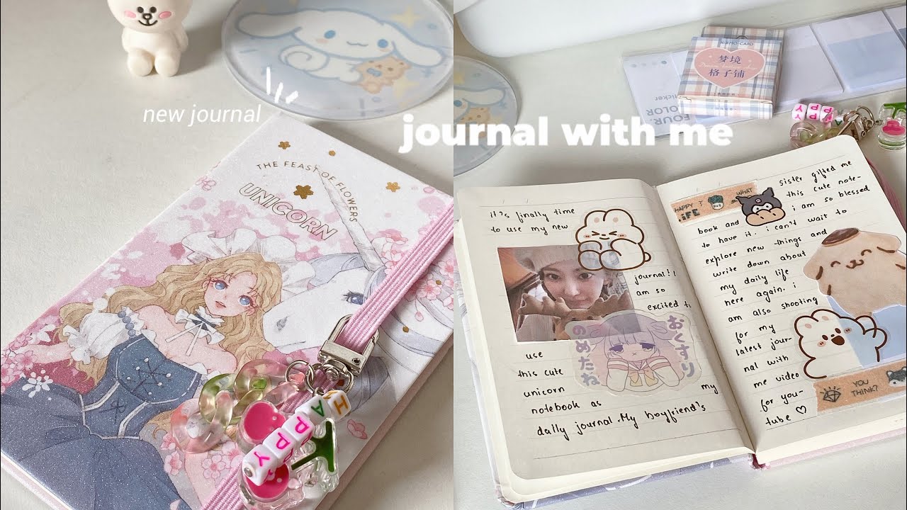 starting my new journal | journal with me, journal flip through | cozy ...