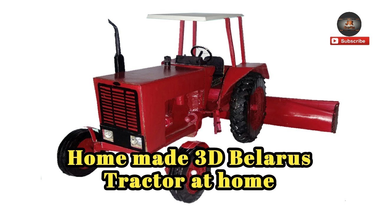 How to Make a Tractor with Cardboard and Paper at Home - YouTube