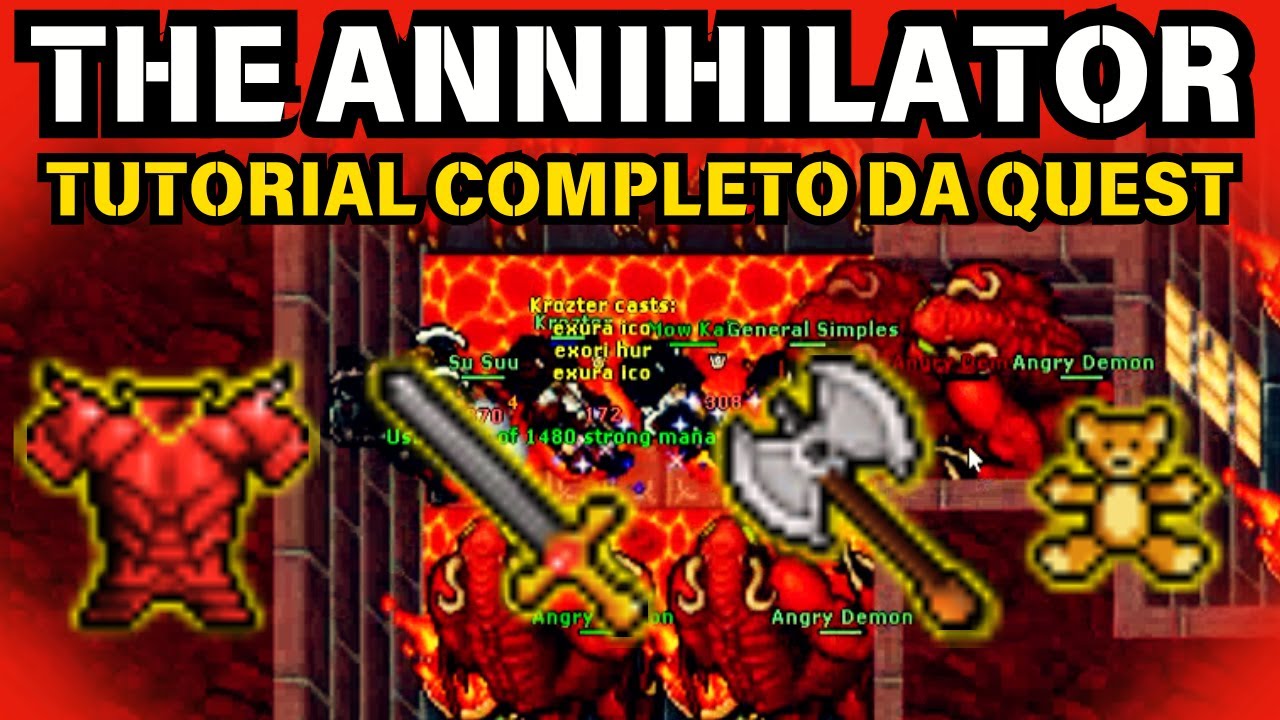 Tibia: COMO FAZER A THE ANNIHILATOR QUEST - Tutorial COMPLETO e DETALHADO - YouTube