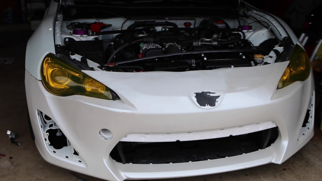 Test Fitting the FRS bumper on my BRZ - YouTube