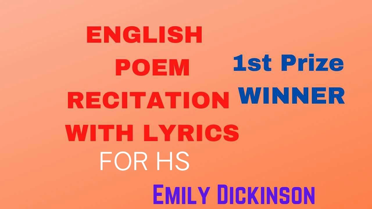 FIRST PRIZE WON ENGLISH POEM HS/ENGLISH POEM RECITATION FOR KALOLSAVAM ...