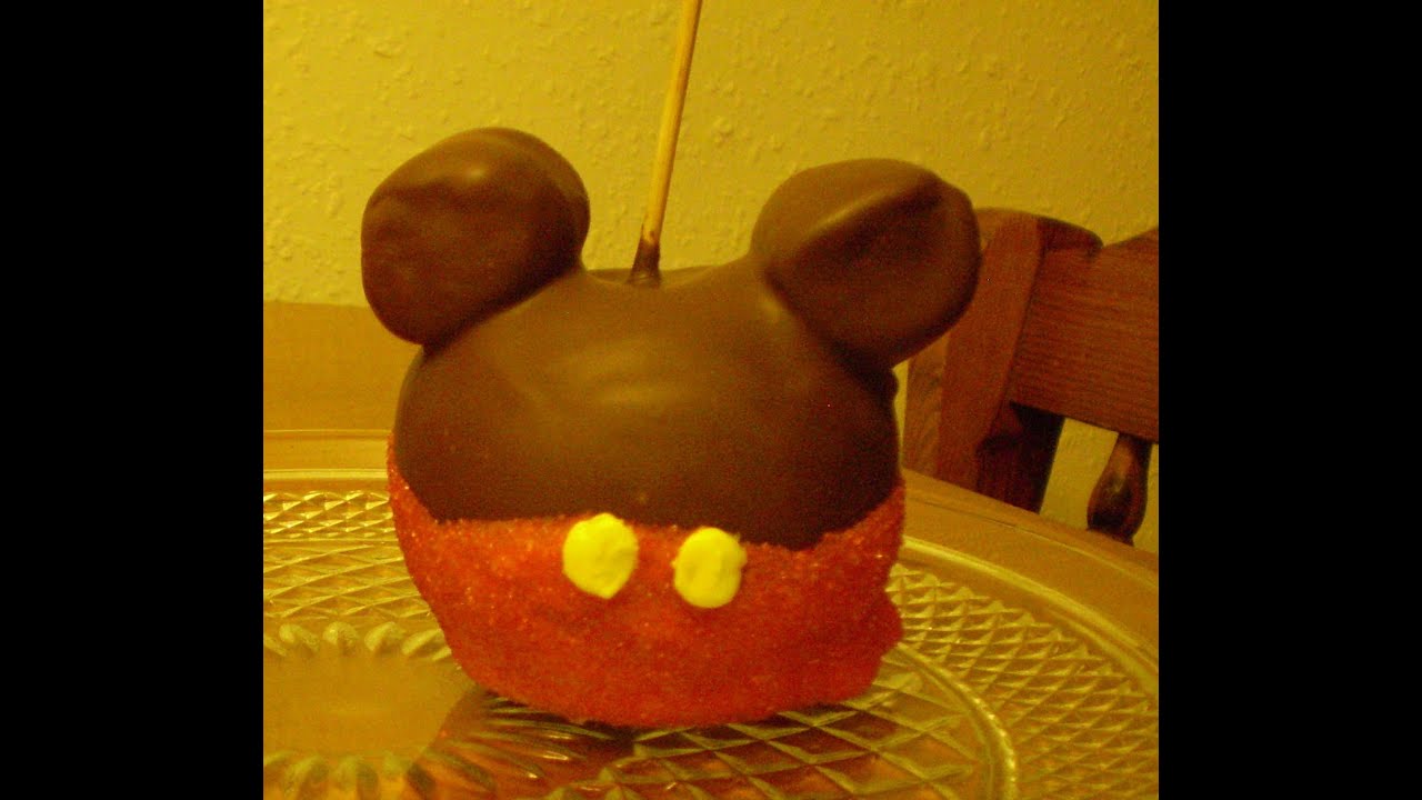 Caramel Apple Mickey Mouse for Halloween - YouTube