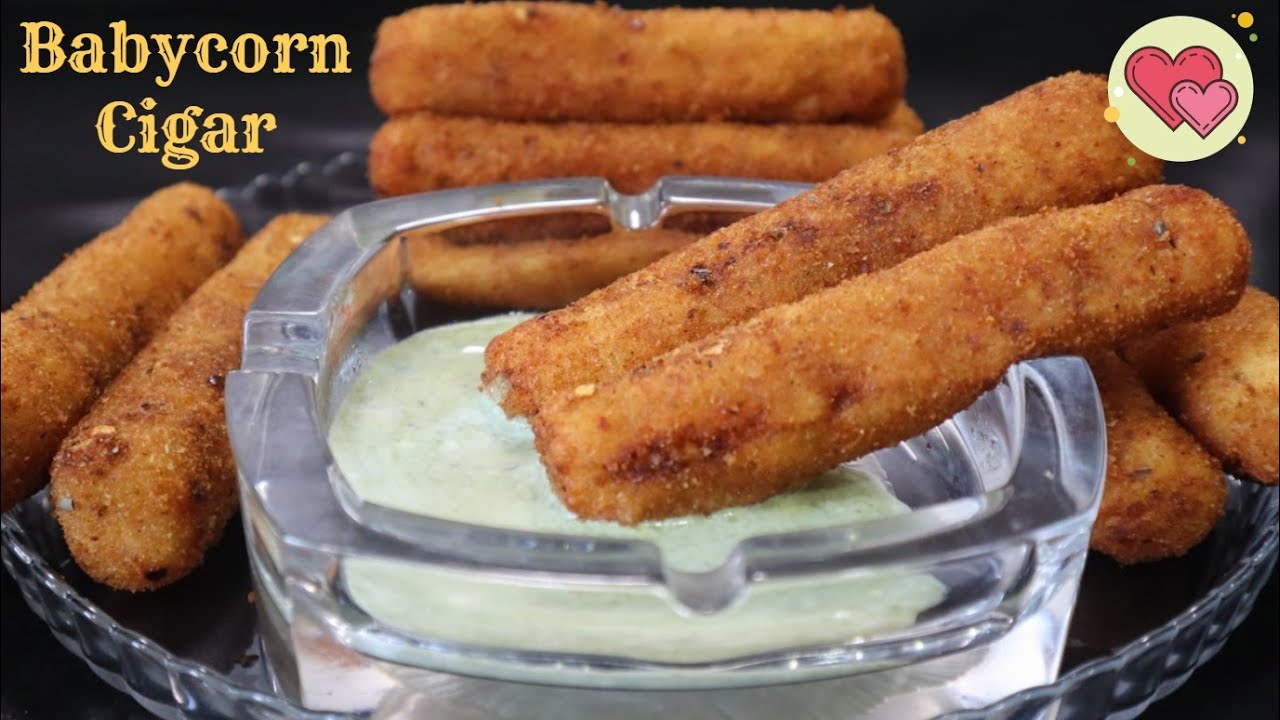 Baby Corn Cigar - बेबीकॉर्न सिगार - Crispy Baby Corn Snack - YouTube
