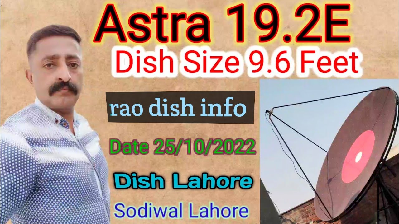 Astra 19.2E Dish Size 9.6 Feet date 25/10/2022 Sodiwal Lahore punjab ...