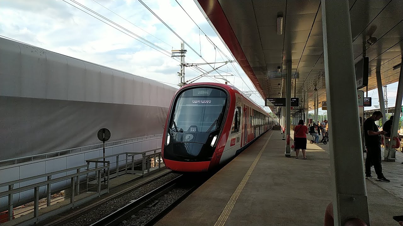 Электропоезд ЭГ2ТВ-027 "Иволга 2.0" ЦППК платформа Окружная МЦД-1 14.08 ...