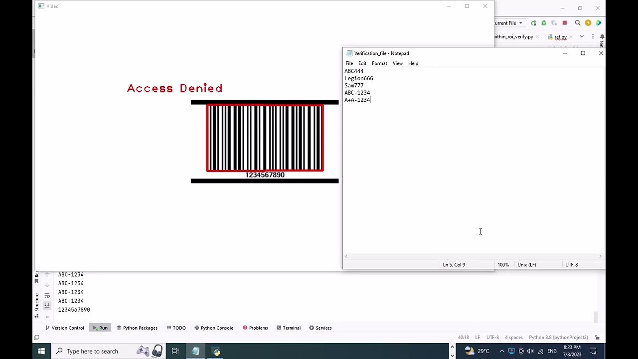 Opencv Qrcode Barcode Filtering Data File Verification Youtube