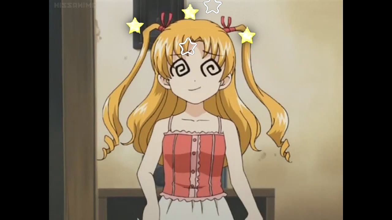 dizzy anime girl sees stars - YouTube