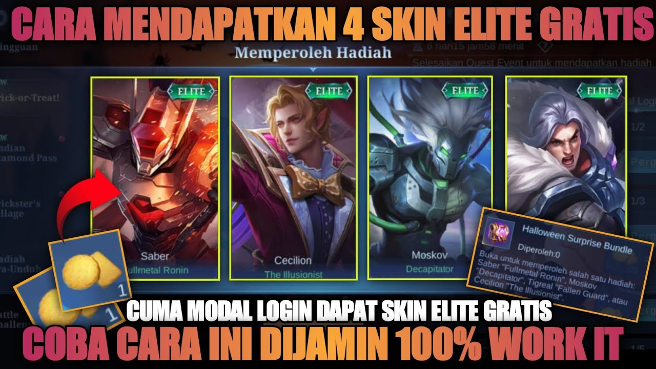 TRICK-OR-TREAT! CARA MENDAPATKAN SKIN ELITE GRATIS DI EVENT HALLOWEEN ...
