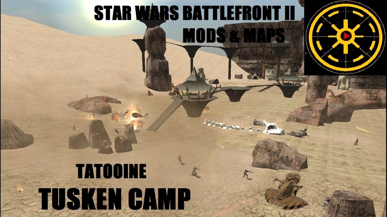 Star Wars Battlefront 2 Mods & Maps: Tatooine - Tusken Camp - YouTube