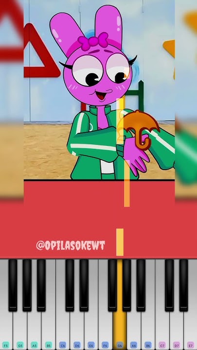 Sprunki Pink x Wenda play SQUID GAME Dalgona candy @Opilasokewt - Piano Tutorial - YouTube