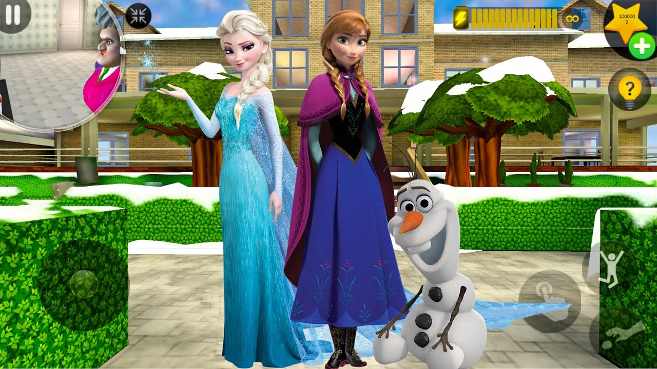Playing as ELSA in Scary Teacher 3D Troll Miss T every day Gameplay ...