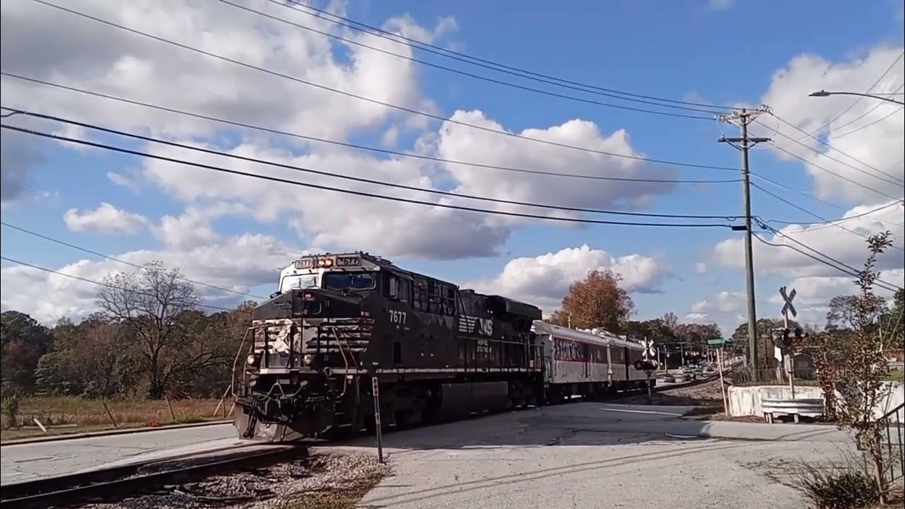 NS 7677 leads 94G Eastbound on the W-Line in Union, SC - YouTube