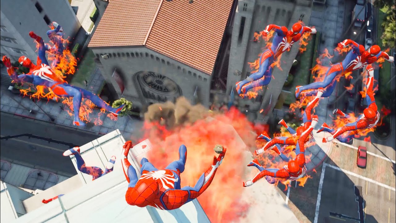 GTA 5: Falling off Highest Buildings with Spiderman - GTA 5 Funny ...