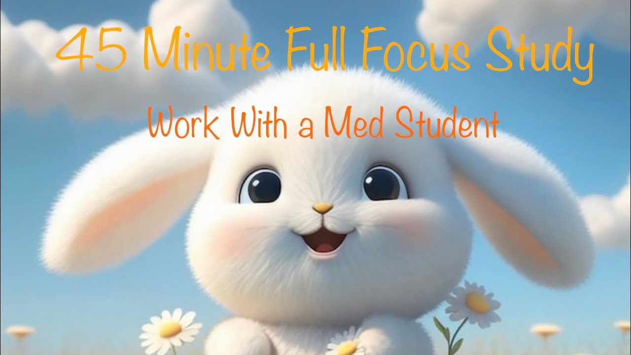 45 minutes of studying Study with me MED STUDENT Full focus study time ...