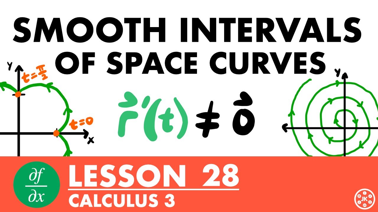 Smooth Intervals of Space Curves | Calculus 3 Lesson 28 - JK Math - YouTube
