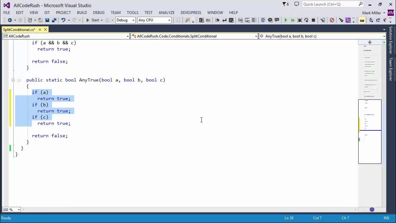DevExpress CodeRush: Split Conditional - YouTube