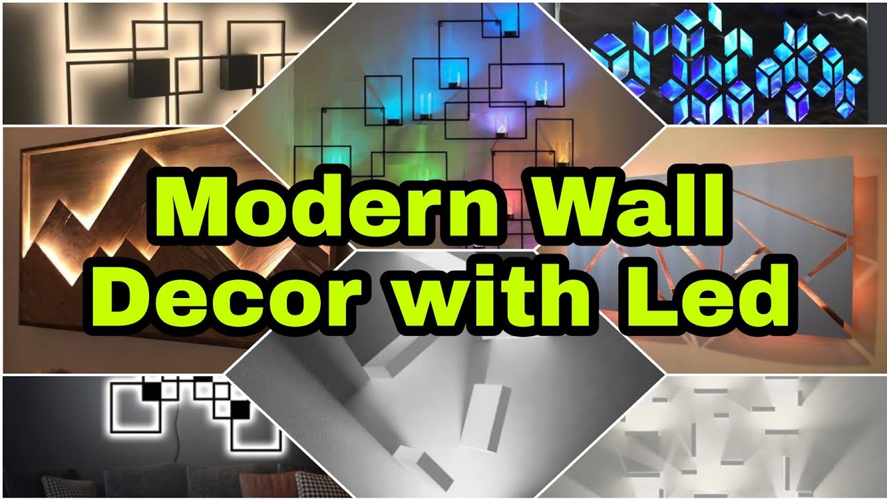 Modern Wall Decor With LED Lights | Accent Wall LED Lights | @Al Ahmad ...