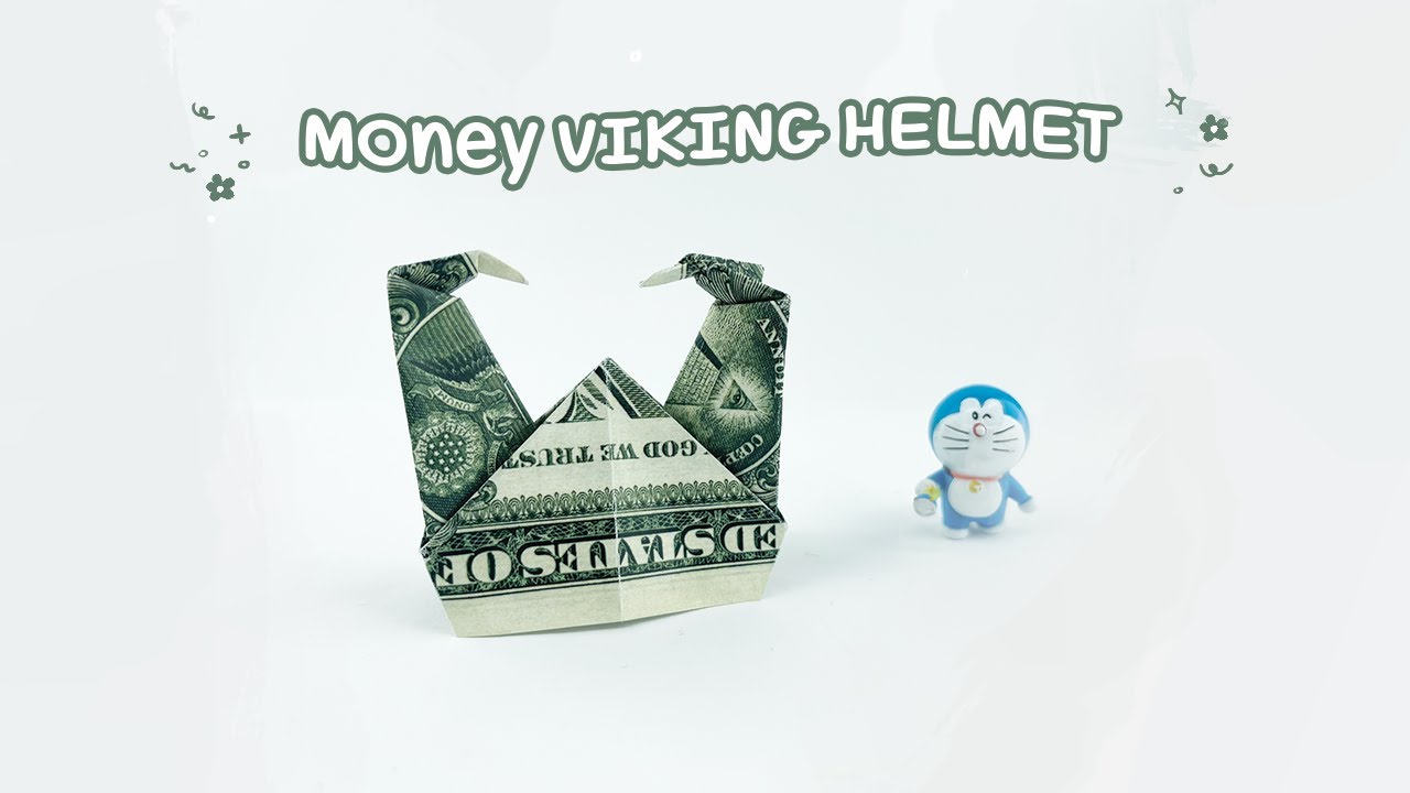 Origami Viking Helmet Tutorial From Dollar Bill - YouTube