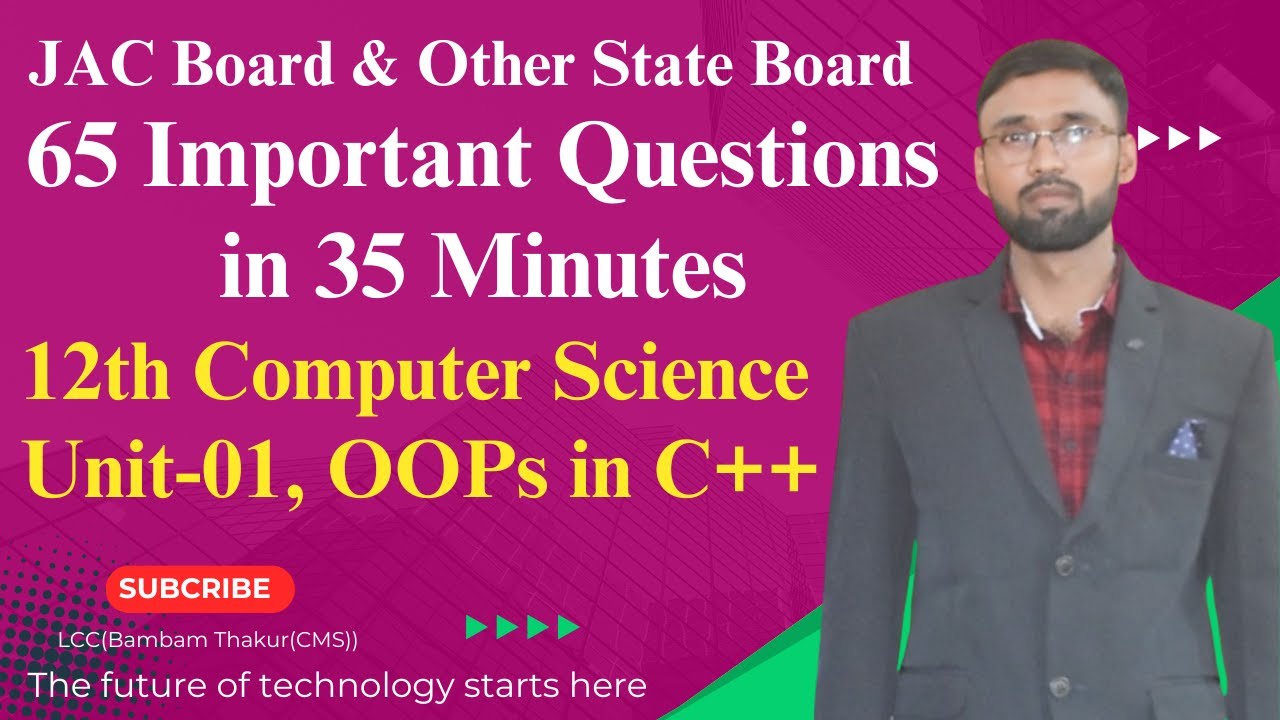 12th Computer Science Important Questions(JAC Board & Other State Board ...