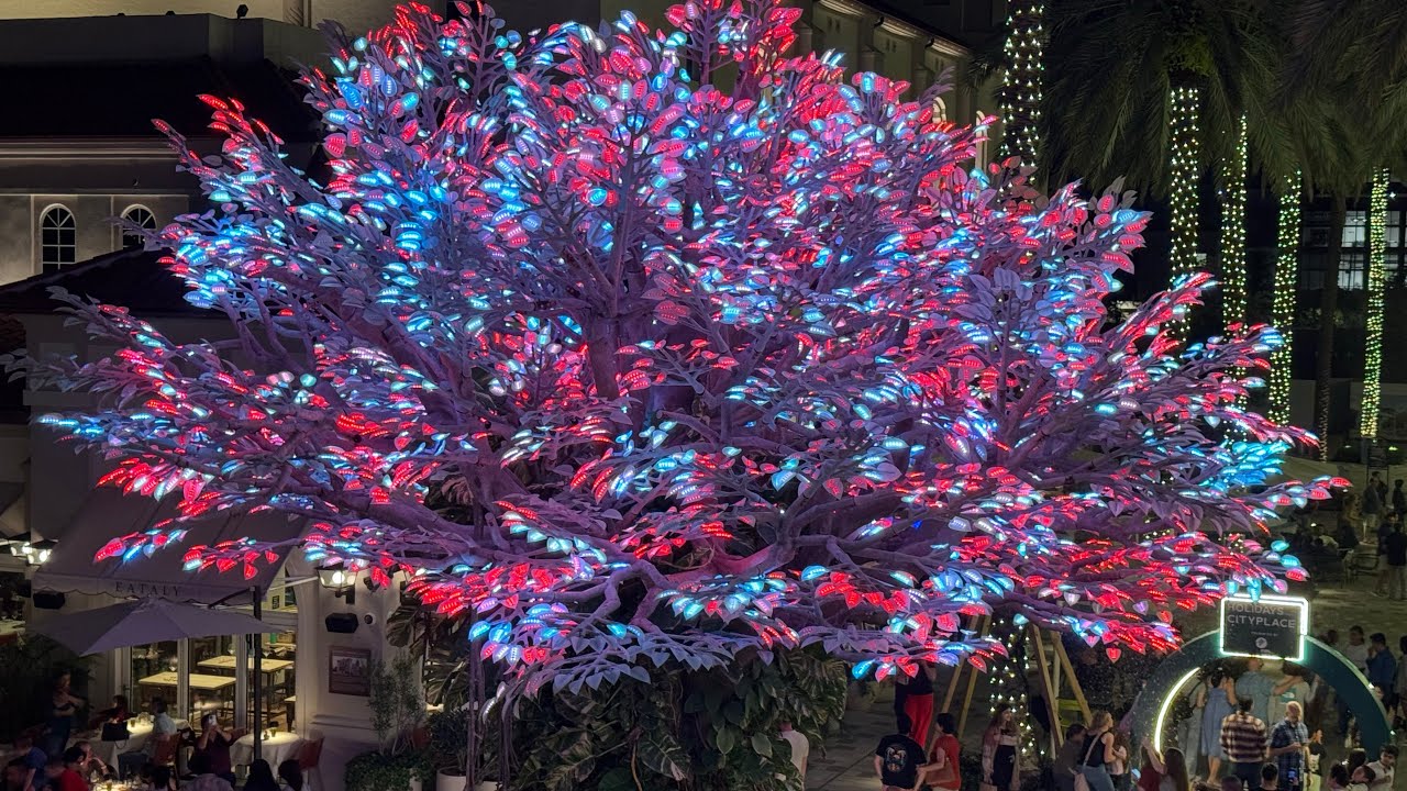 Holidays at City Place Tree West Palm Beach - YouTube