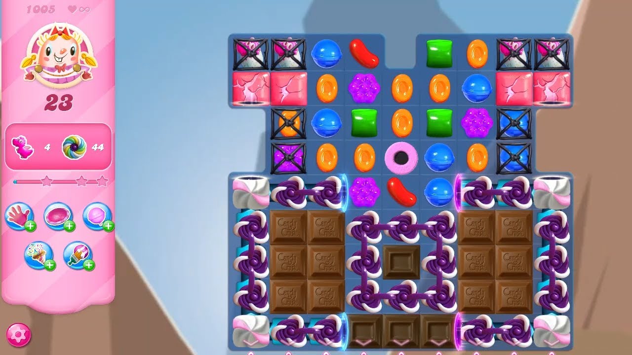 Candy Crush Saga LEVEL 1005 NO BOOSTERS™ (selective redesign) - YouTube