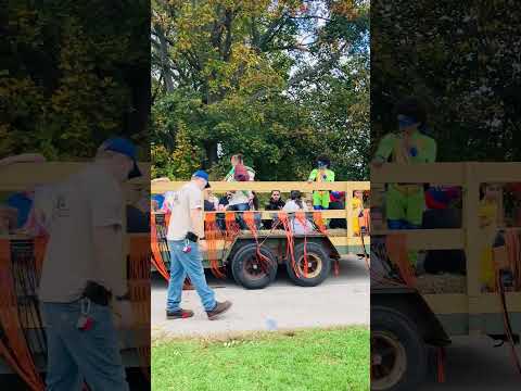 HALLOWEEN HAYRIDE #halloween #hayride #ride #funactivity  #shorts #schoollife #funride