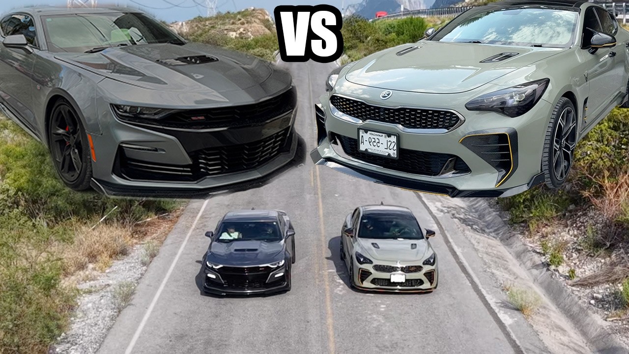 CORRI MI CAMARO SS CONTRA UN KIA STRINGER(*V8 VS V6 TWIN TURBO*)//Dani ...