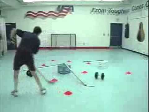 Off-Ice Stick Handling - Obstacle Course - YouTube