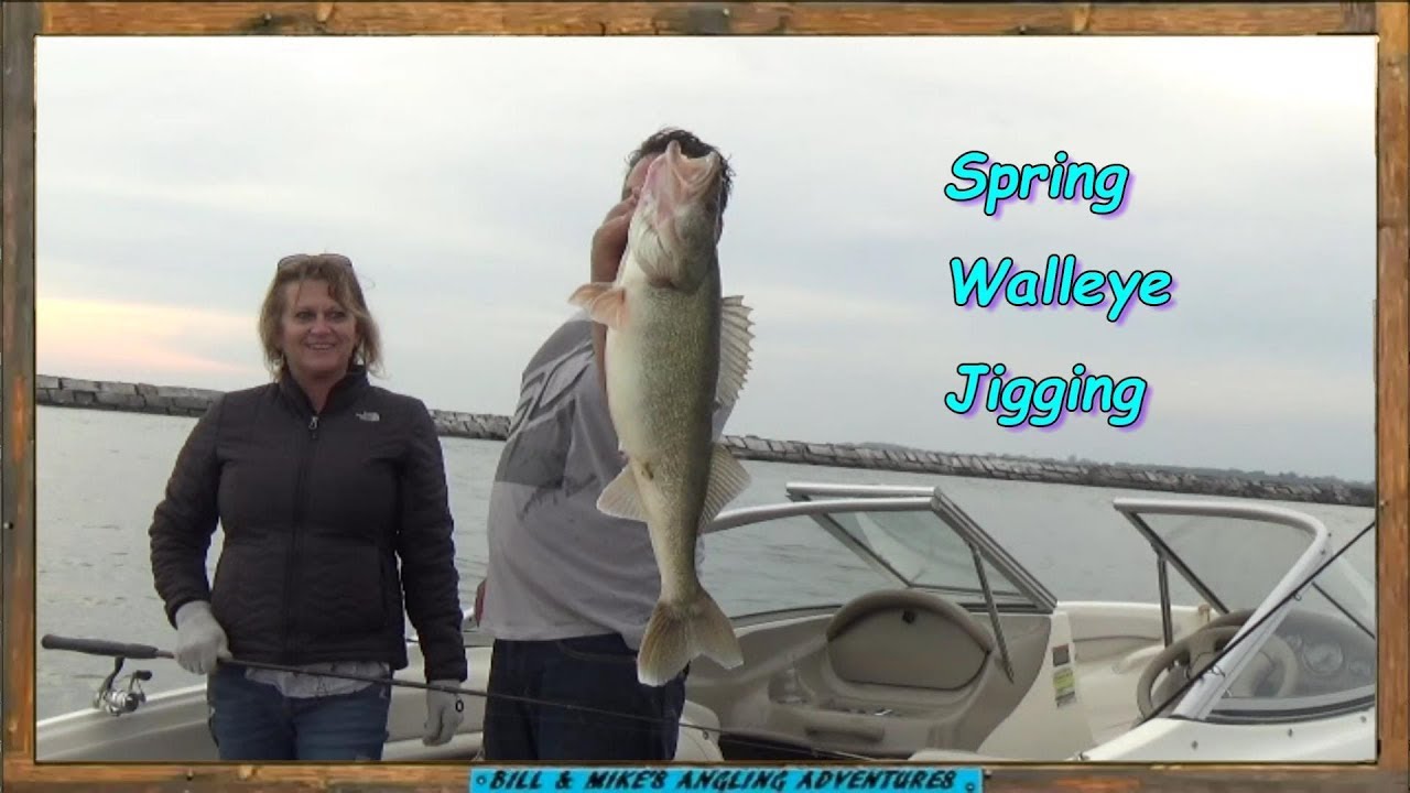Spring Walleye Jigging - 11lb 9oz fish - got my limit - YouTube